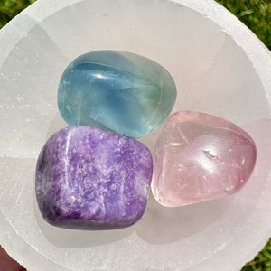 Attention & Focus Crystal Set - Healing Crystals and Stones - Tumbled ...