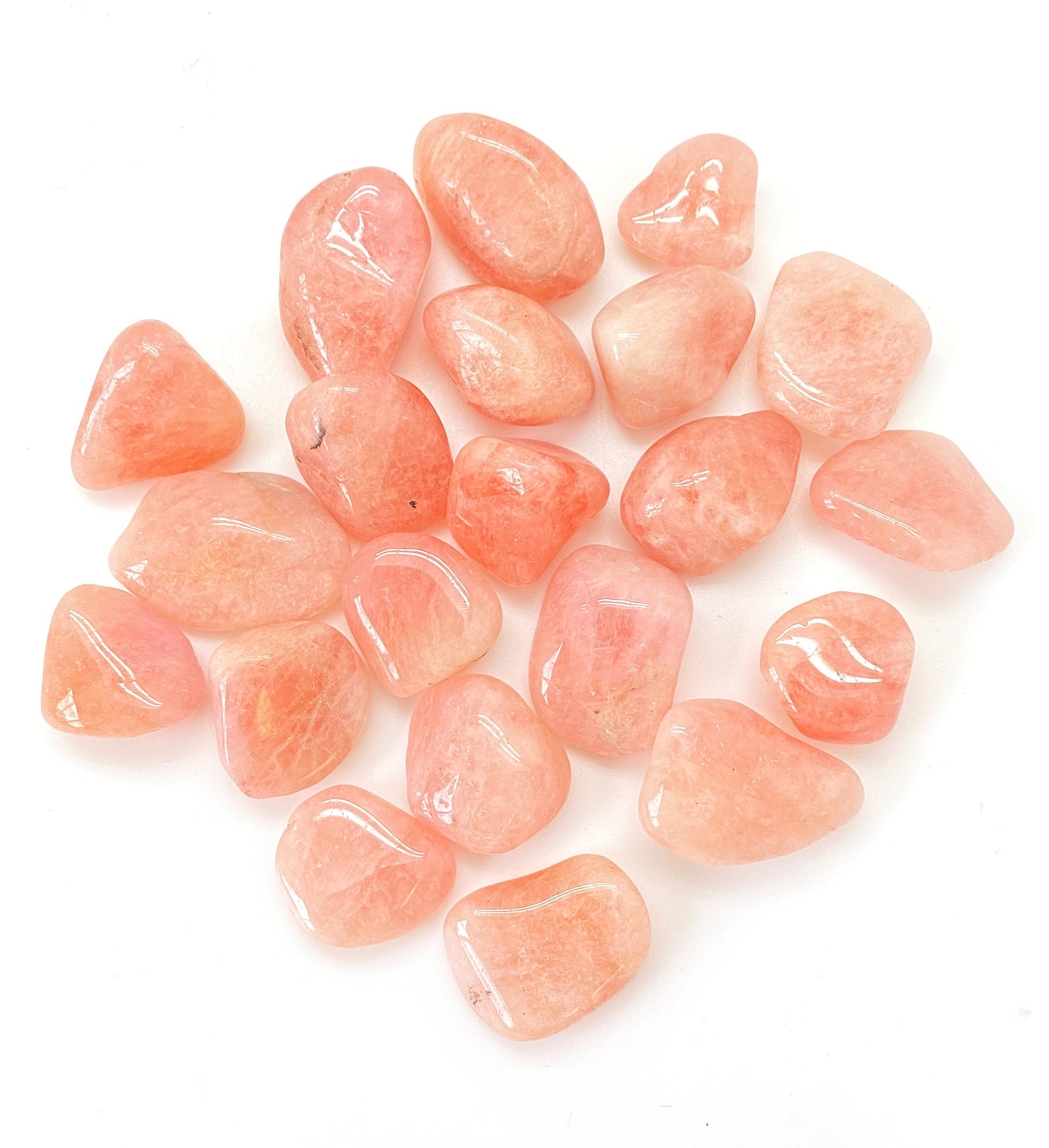 Peach Morganite Tumbled Stone Multiple Sizes Available - Etsy