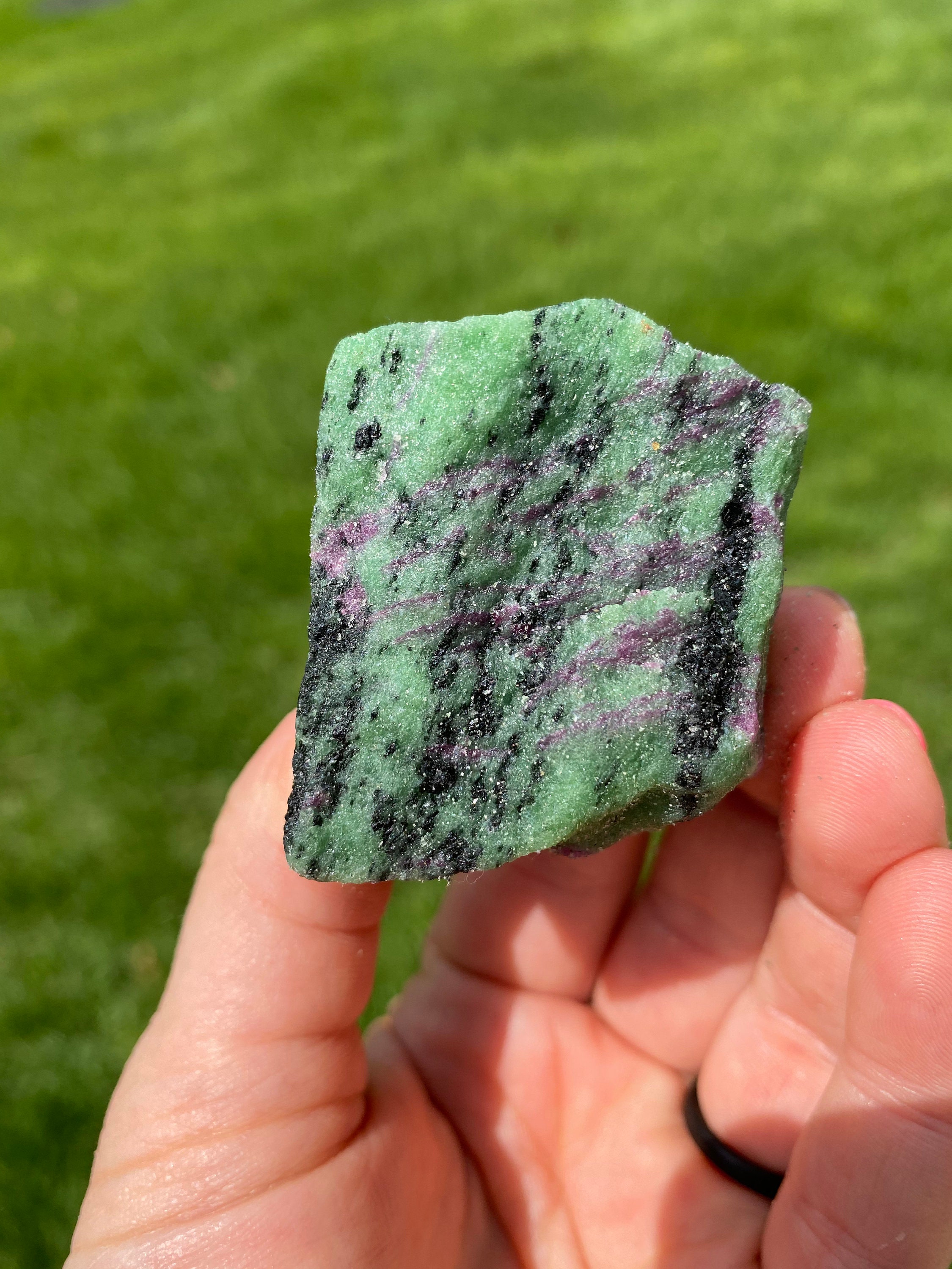 Raw Ruby Zoisite 1 3 Raw Ruby in Zoisite | Etsy