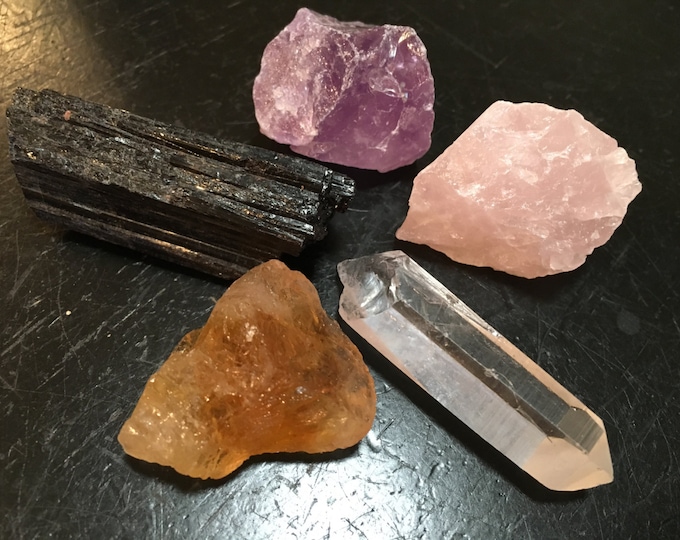 Love and Happiness Stone Set Raw Crystals and Stones Raw - Etsy