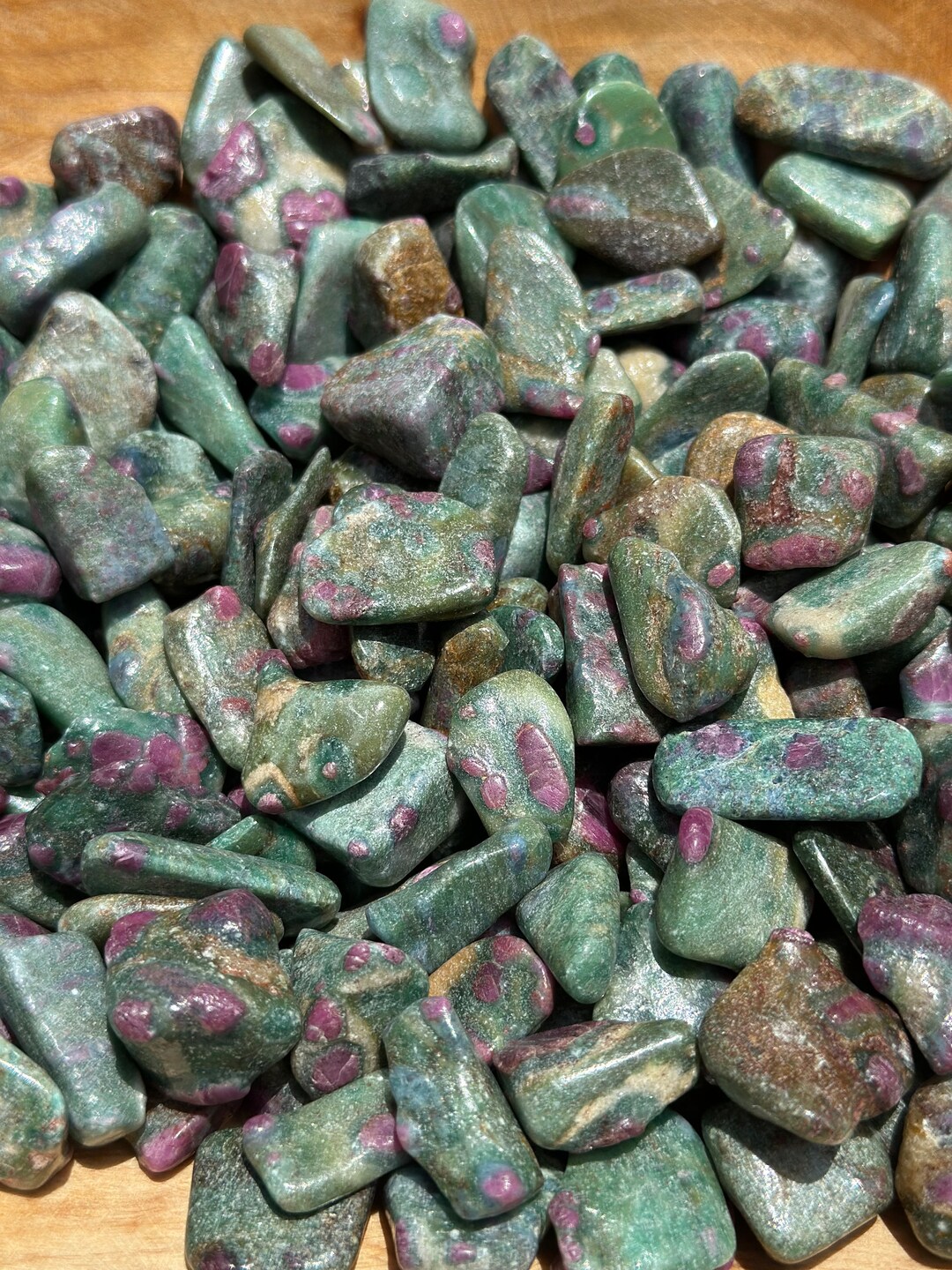 Ruby in Fuchsite Stone (0.5" - 1.25") Tumbled Ruby Fuchsite - Polished Ruby in Fuchsite Crystal ...