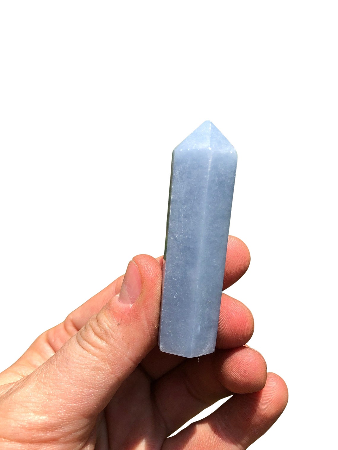 Angelite Point Angelite Stone Point anhydrite From Peru - Etsy