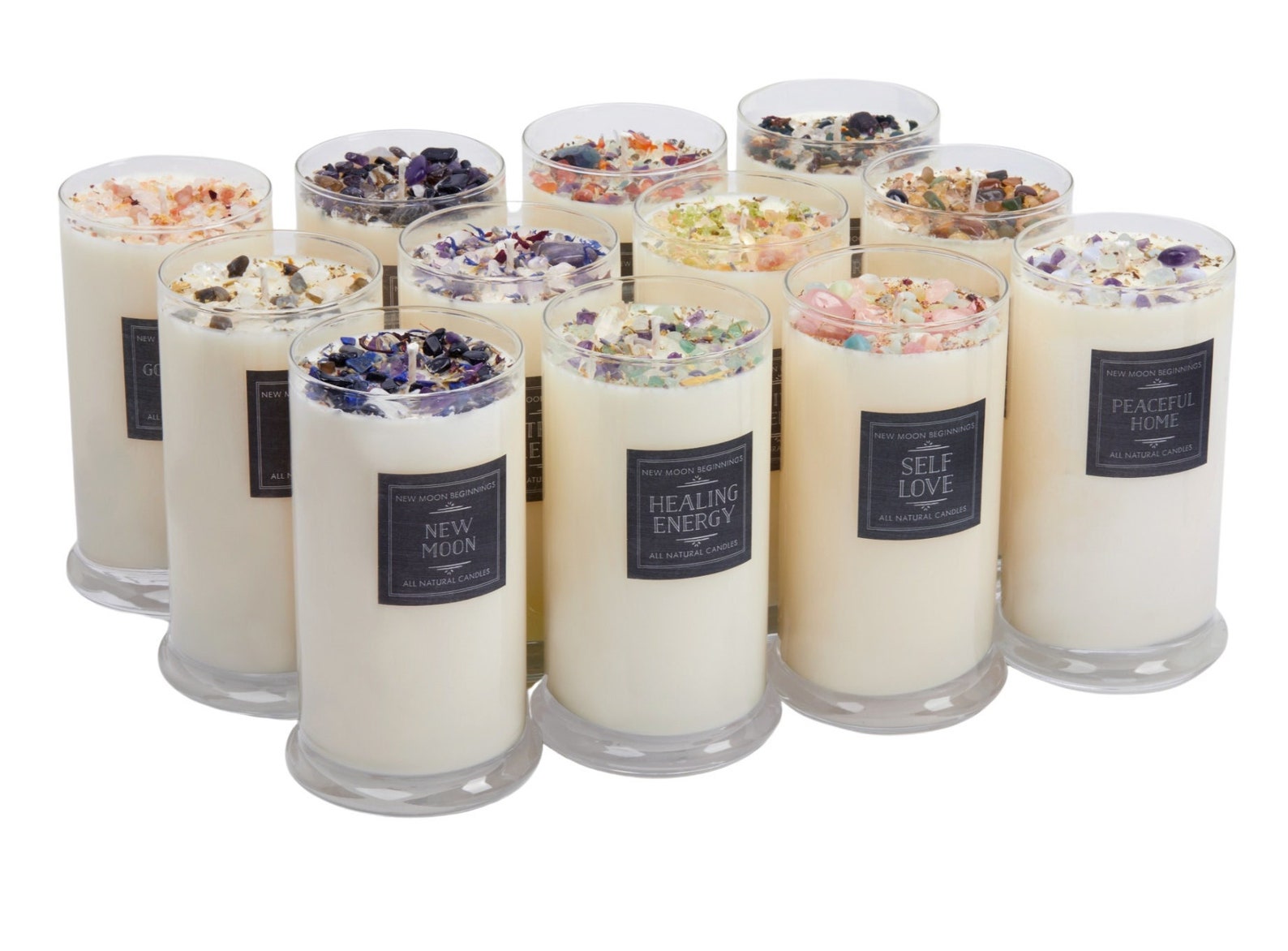 Handmade Candles (21oz) - Soy Crystal Candles - Large Soy Candles ...