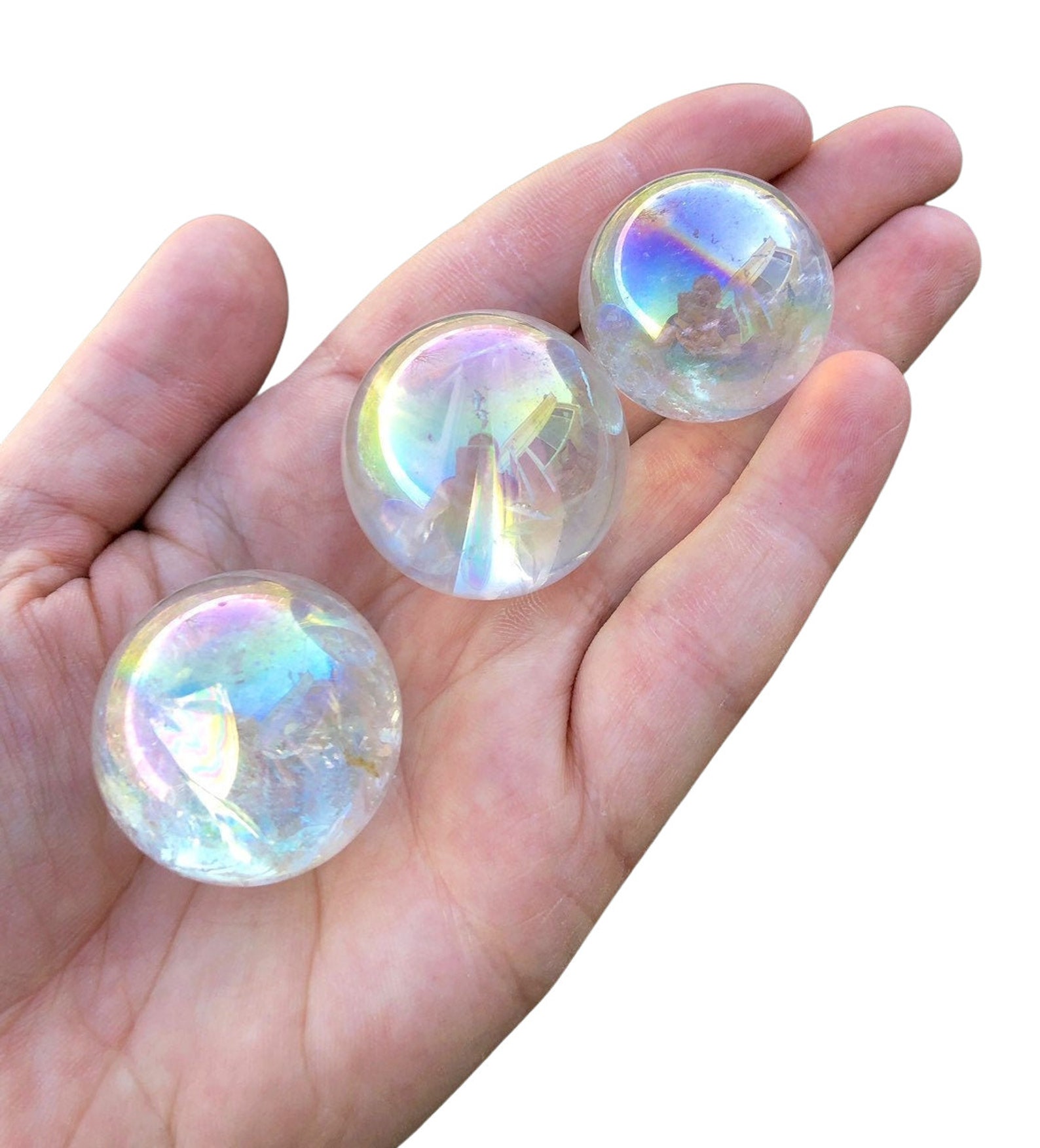 Angel Aura Quartz Sphere Angel Aura Quartz Crystal Sphere | Etsy