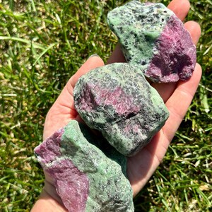 Raw Ruby in Zoisite Crystal (AA Grade) - Rough Ruby Zoisite Crystal ...