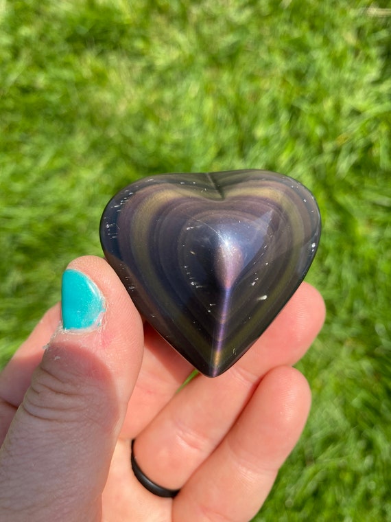 Home Décor Home & Living Rocks & Geodes Obsidian Rainbow Obsidian ...