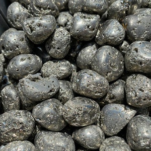 Pyrite Tumbled Stone - Tumbled Pyrite Crystal From Peru - Multiple ...
