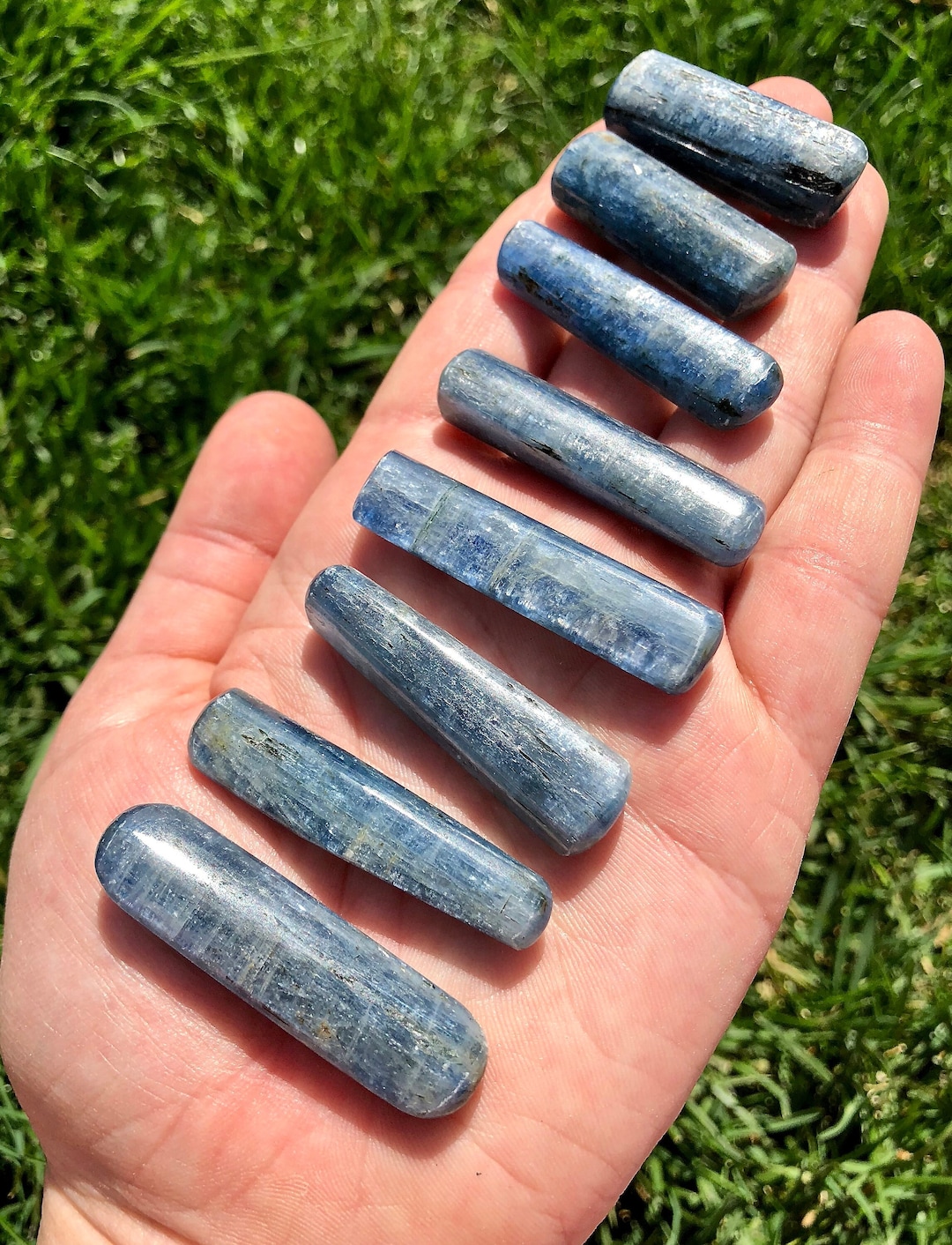 Blue Kyanite Tumbled Crystal - Multiple Sizes Available - Tumbled Blue ...