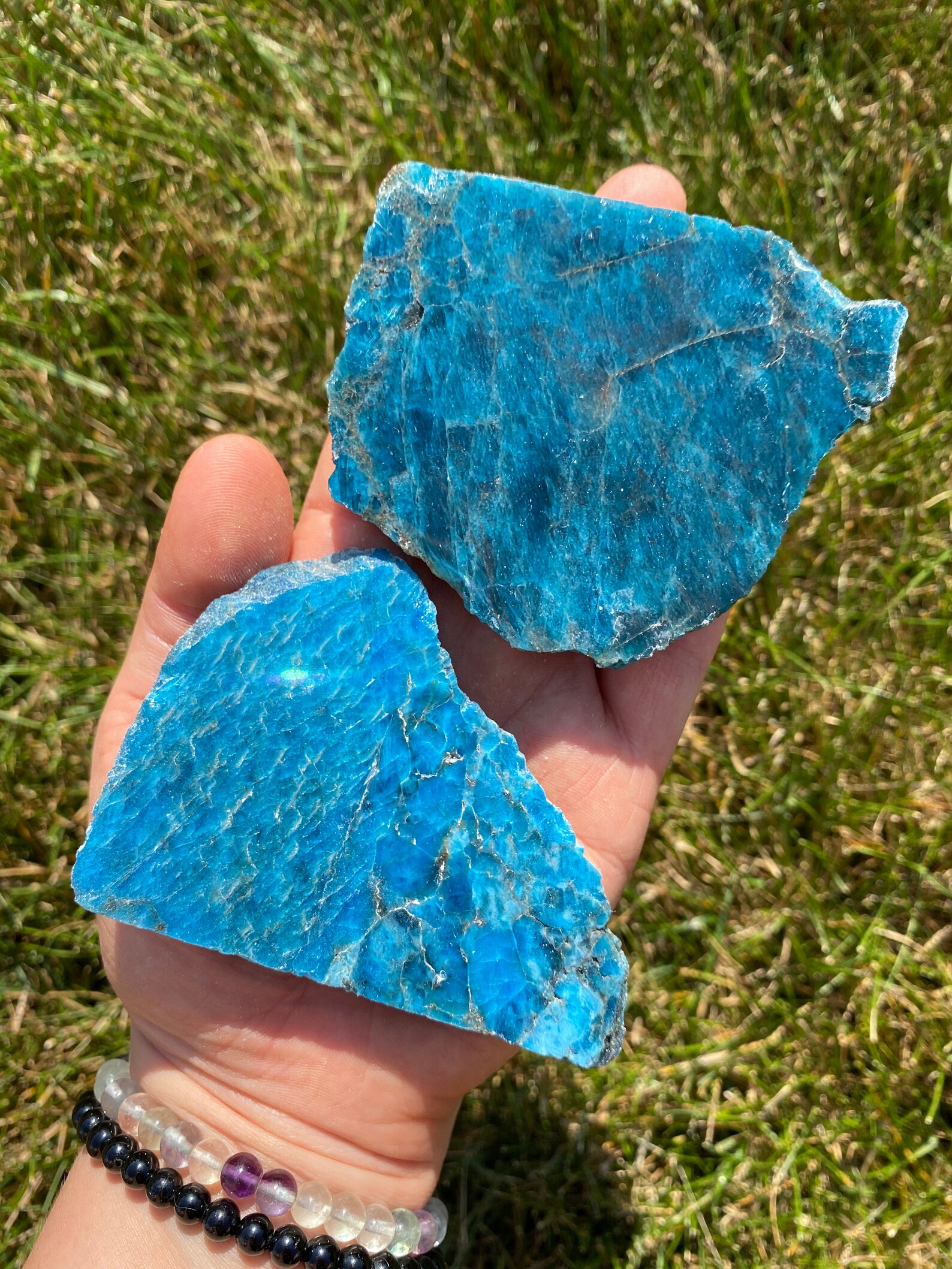 Apatite Crystal Blue Apatite Slab Natural Apatite Raw | Etsy