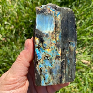 Spectrolite Stone (230g- 700g) - One Side Polished Extra Quality ...