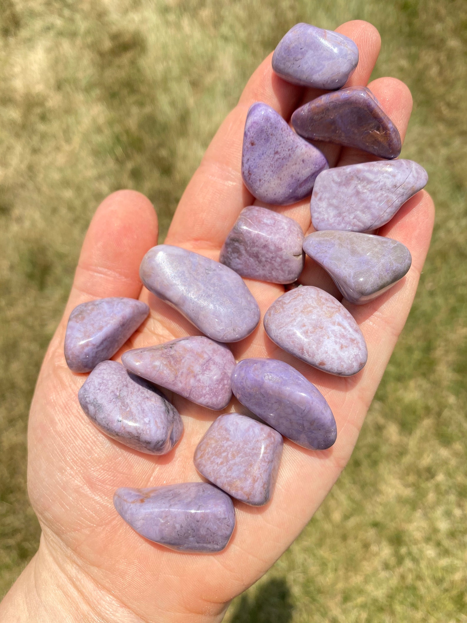 Purple Jade Tumbled Crystal - Grade AA - Multiple Sizes Available ...