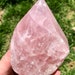 Raw Rose Quartz Crystal Point Rose Quartz Standing Point - Etsy