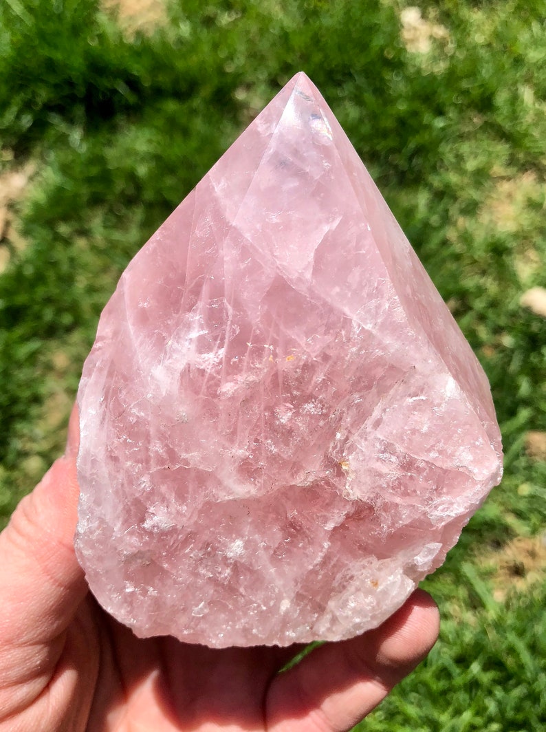 Raw Rose Quartz Crystal Point Rose Quartz Stone Raw Quartz - Etsy