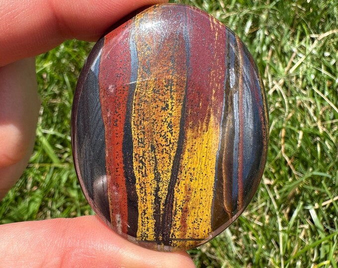 Iron Tiger Eye Palm Stone, Iron Tiger Eye, Smooth Stones, Mugglestone ...