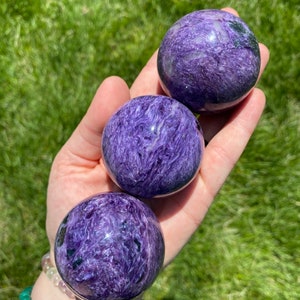 Charoite Stone Sphere (1" - 2") - Grade AA - Charoite Crystal Sphere ...