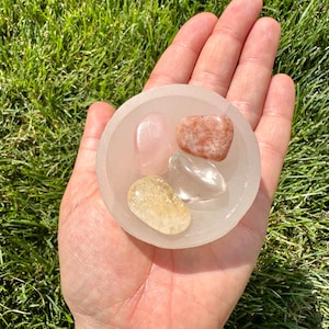 Happiness & Joy Stone Set - Positive Energy Crystal Set - Natural ...