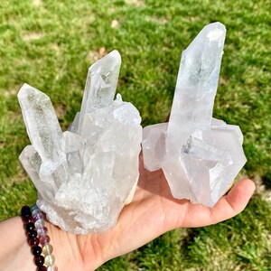 Standing Clear Quartz Point Clusters Raw Clear Quartz Crystal Cluster ...
