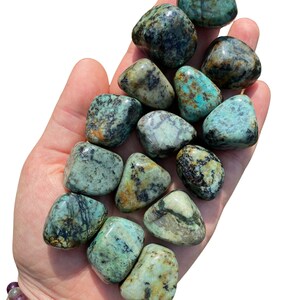 African Turquoise Tumbled Stone - Multiple Sizes Available - Polished ...
