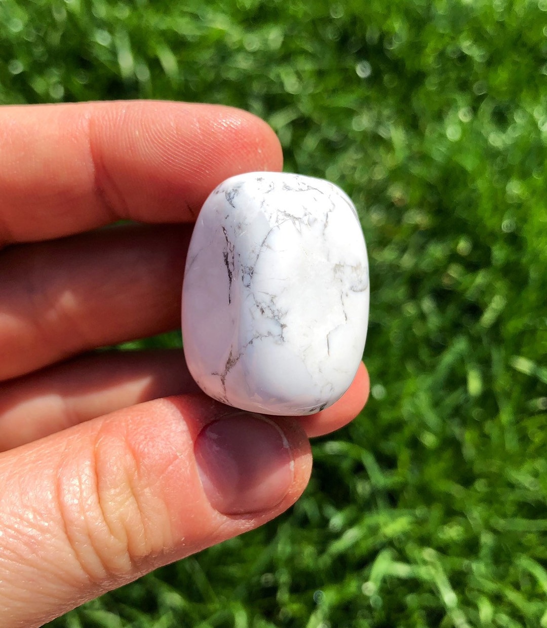 White Howlite Tumbled Stone - Multiple Sizes Available - Tumbled White ...