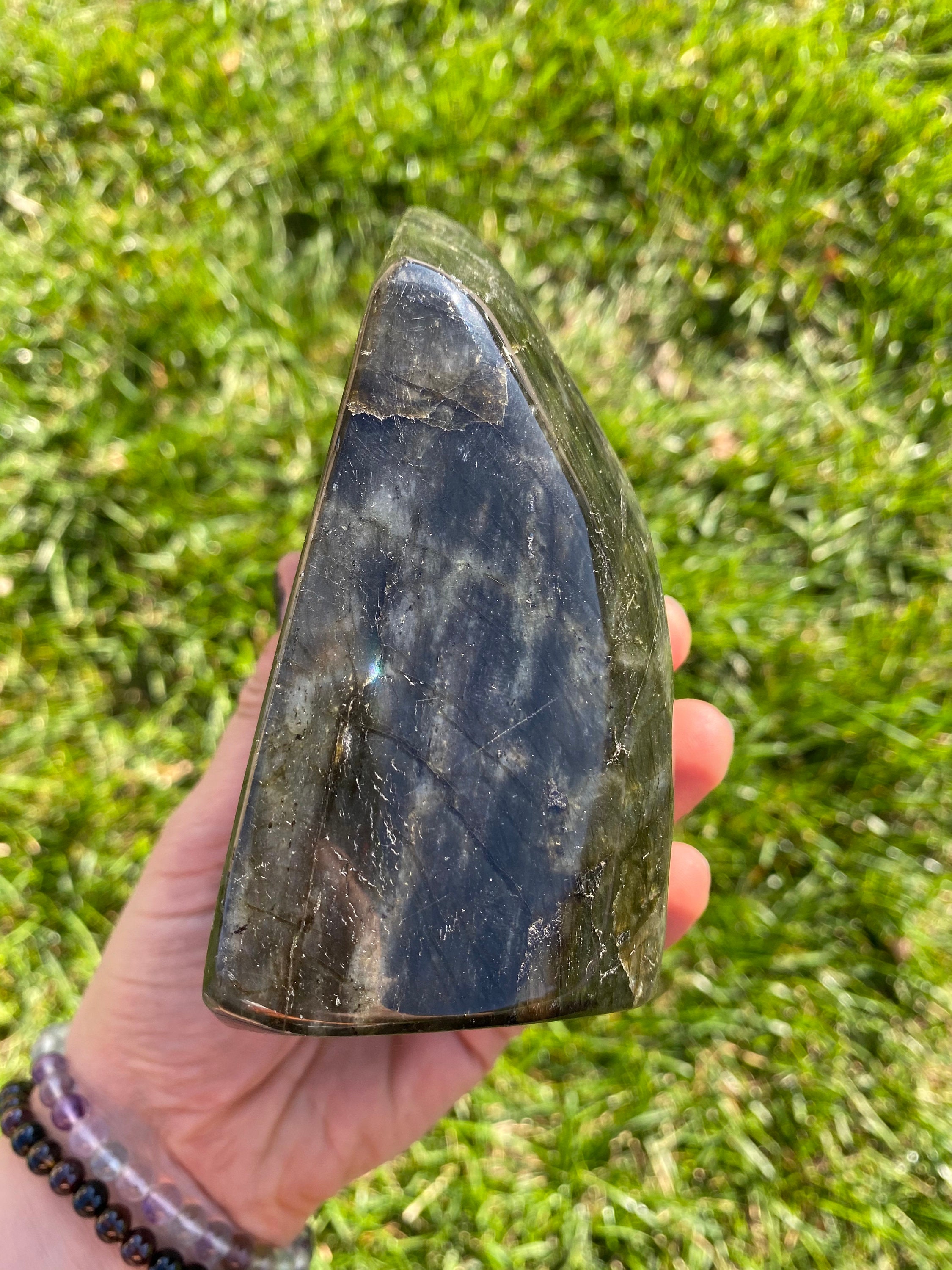 Spectrolite Standing Specimen - All Polished Labradorite Free Form ...