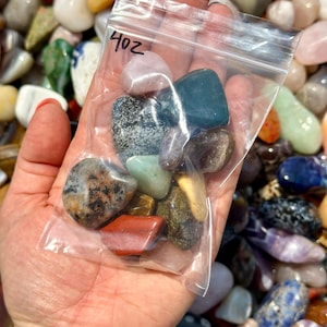 Mixed Gemstone Tumbled Stones - Multiple Sizes Available - Mixed ...