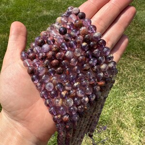 Super Seven Bead Strands - 6mm & 8mm Beads - Polished Super Seven ...