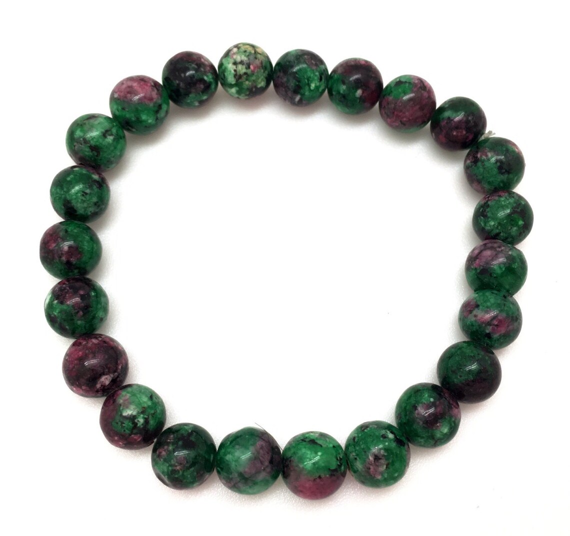 Ruby Zoisite Bracelet Ruby in Zoisite Anyolite Ruby - Etsy