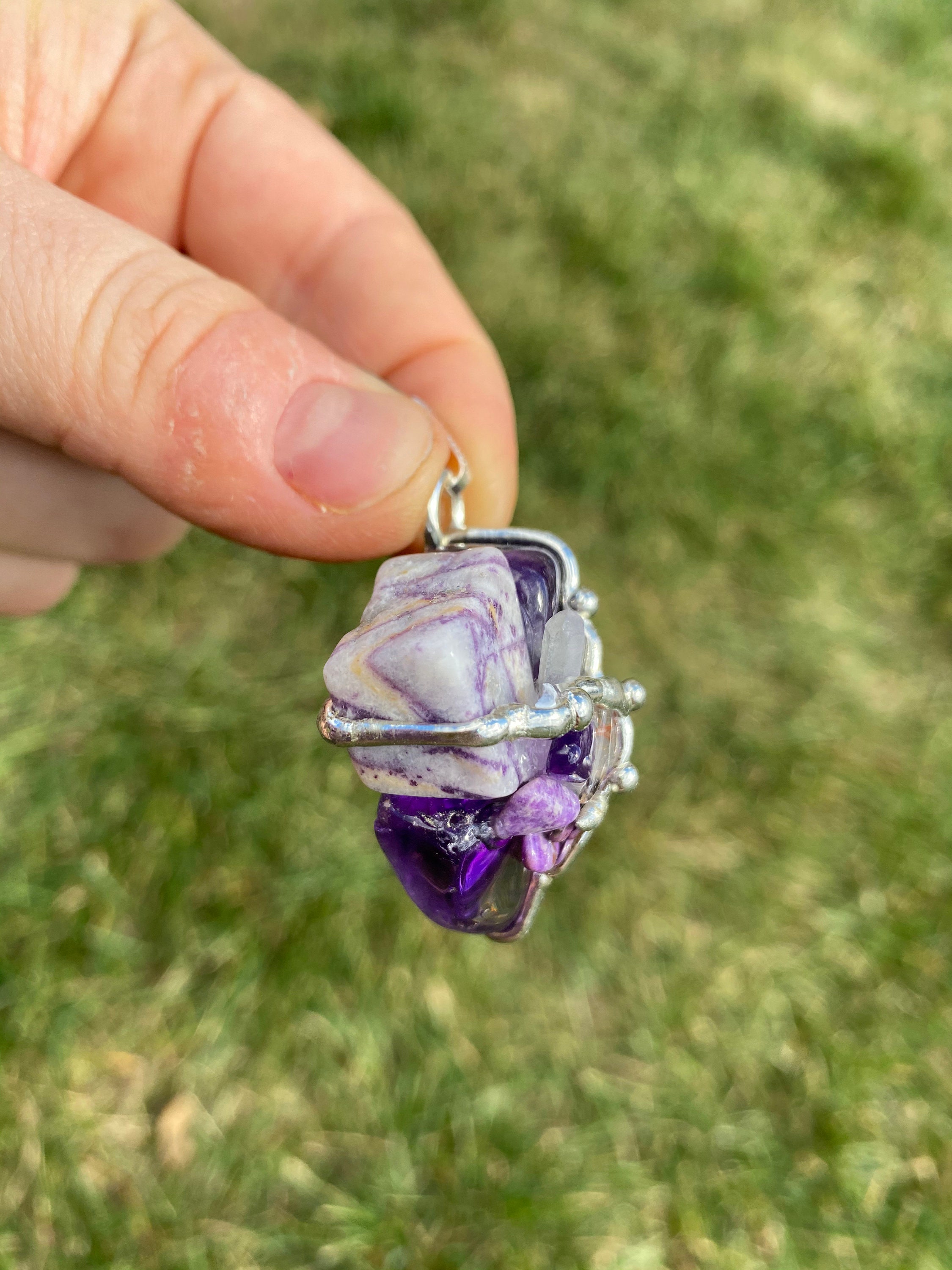 Soul Star Chakra Amulet Soul Star Pendant Selenite | Etsy