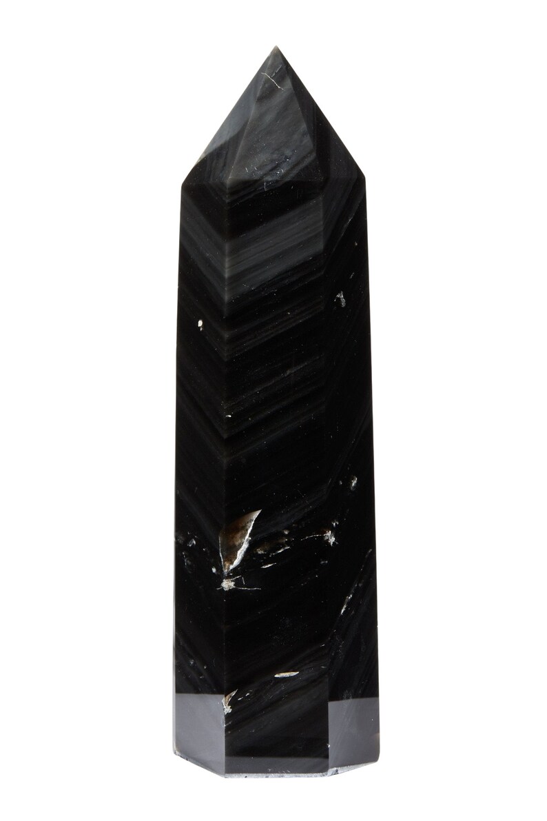 Black Obsidian Stone Point Black Obsidian Crystal Point - Etsy