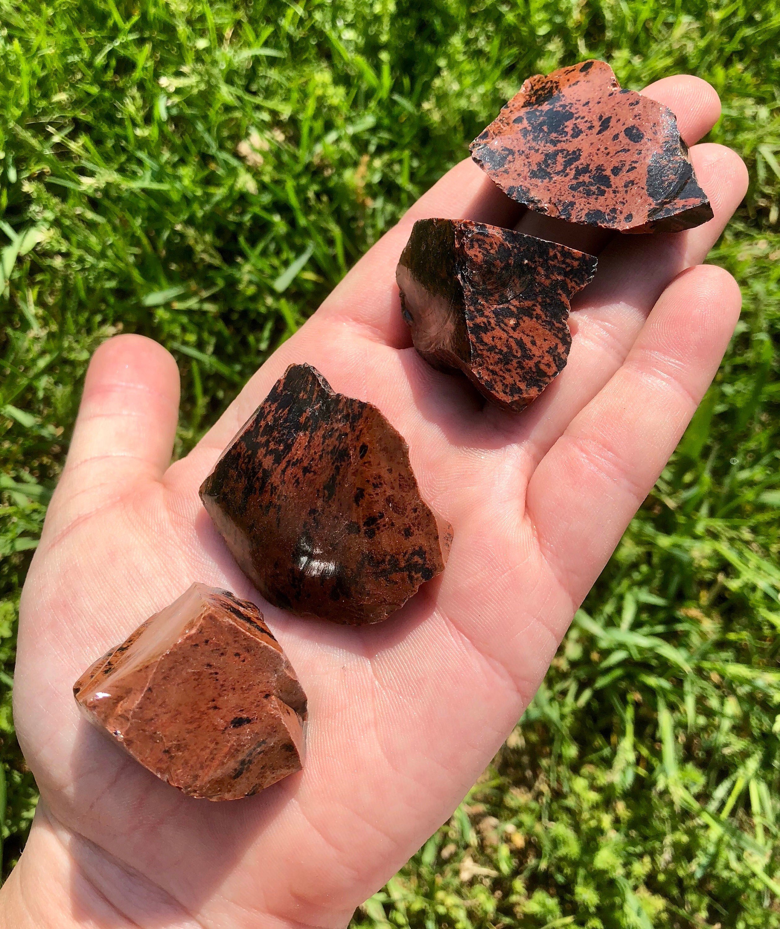 Raw Mahogany Obsidian Crystal (0.5" to 2") Rough Mahogany Obsidian ...