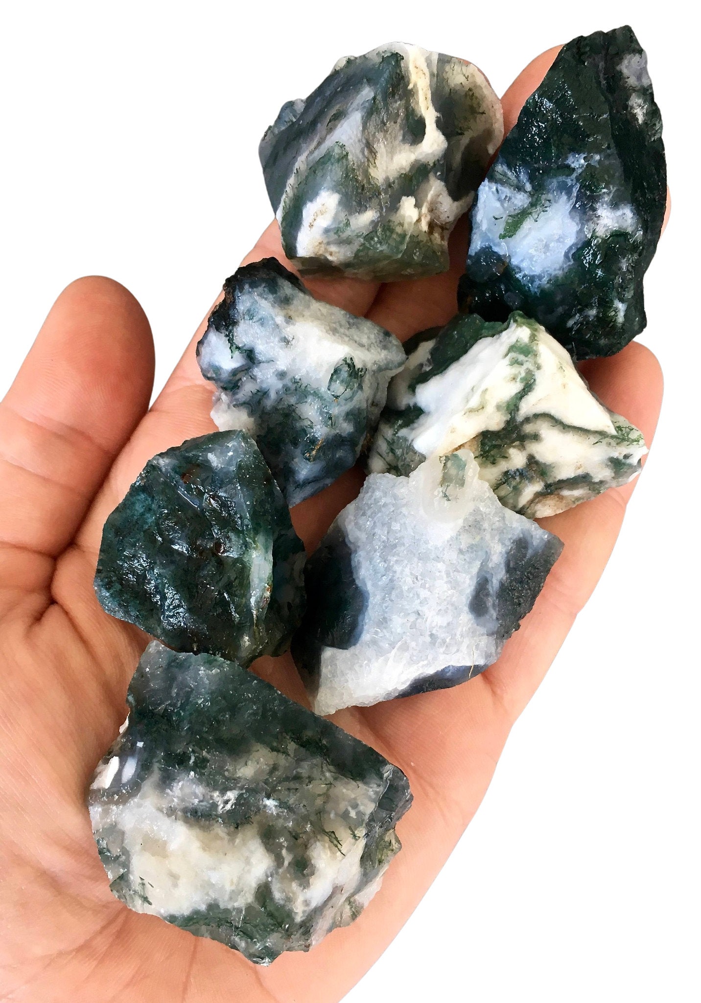 Raw Moss Agate Stone Raw Stones Raw Moss Agate Crystal - Etsy Singapore