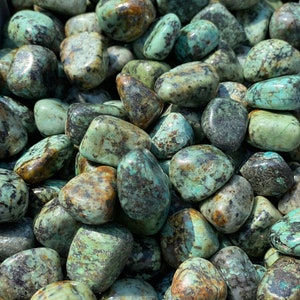 African Turquoise Tumbled Stone - Multiple Sizes Available - Polished ...