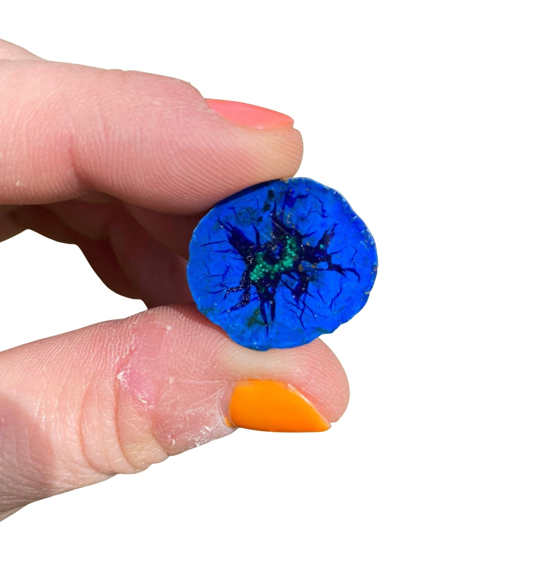 Azurite Crystal One Side Polished - Azurite Malachite Stone - Raw ...