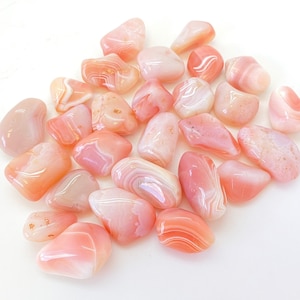 Apricot Agate Tumbled Stone - Multiple Sizes Available - Tumbled Pink ...
