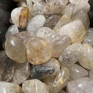 Golden Rutilated Quartz Tumbled Crystal - Multiple Sizes Available ...