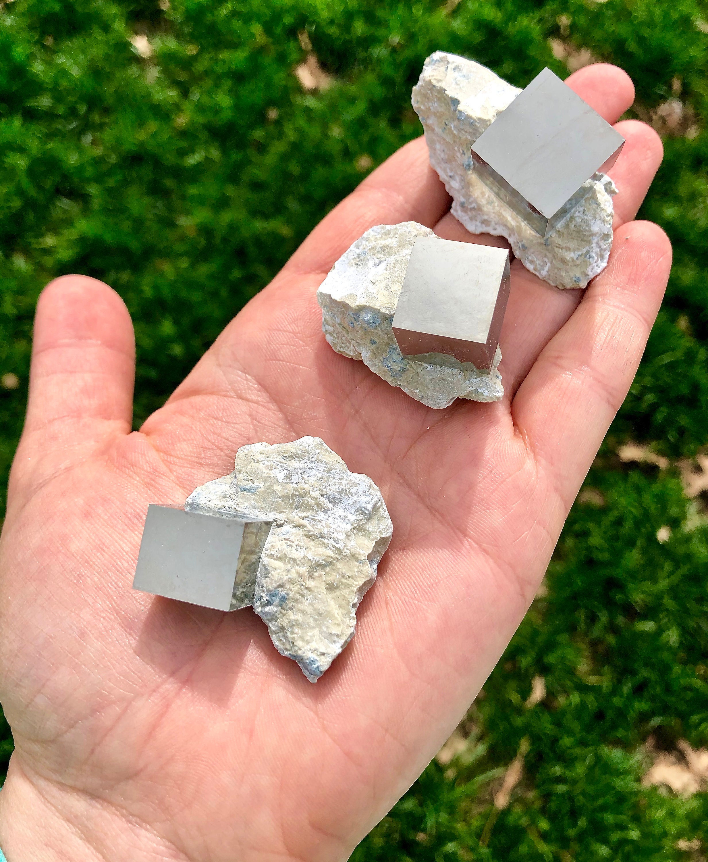 Raw Pyrite cube in granite from Spain raw pyrite stone | Etsy