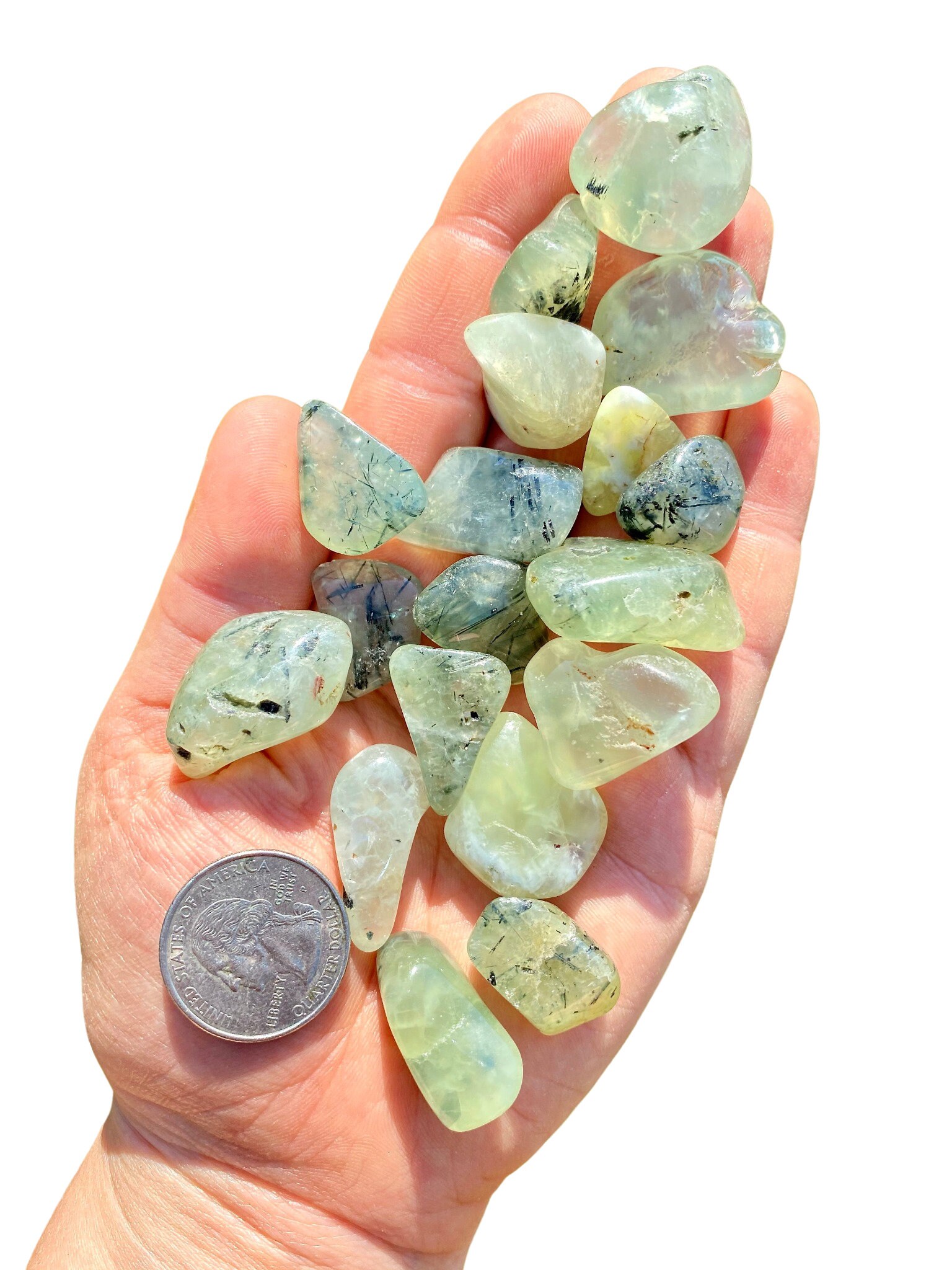 Prehnite Tumbled Stone Multiple Sizes Available Extra - Etsy