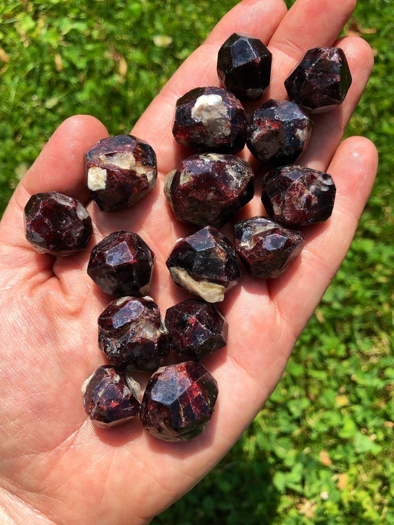 Raw Garnet Chunks A grade Red Garnet Stone Raw Garnet | Etsy