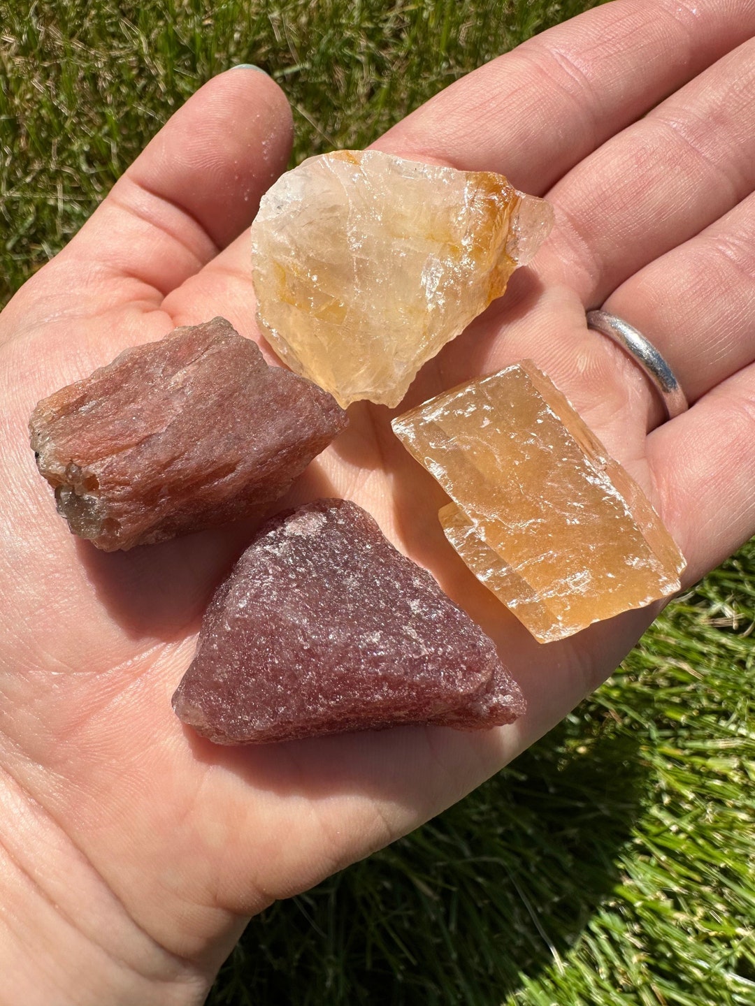 Raw Summer Crystal Set - Rough Crystals for Summer Solstice - Raw Litha ...
