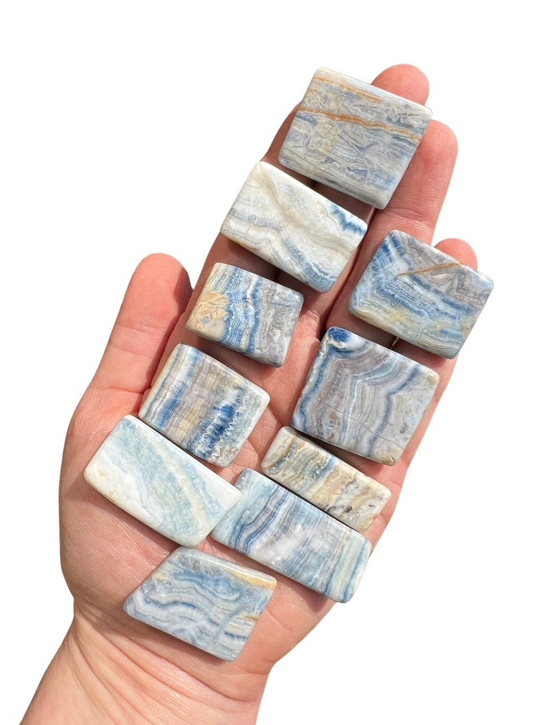 Blue Scheelite Stone Slice (0.75" - 1.75") Grade A Blue Scheelite Slab ...
