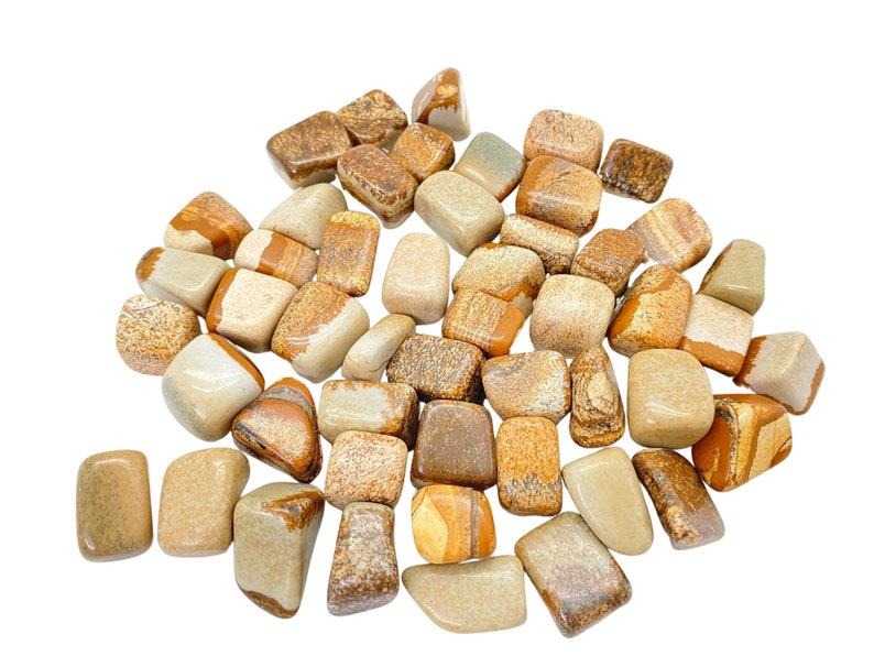 Picture Jasper Tumbled Stone - Multiple Sizes Available - Tumbled ...