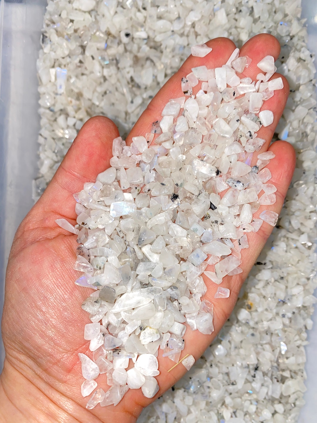 Bulk Rainbow Moonstone Polished Chips (5mm - 7mm) - Wholesale Rainbow ...