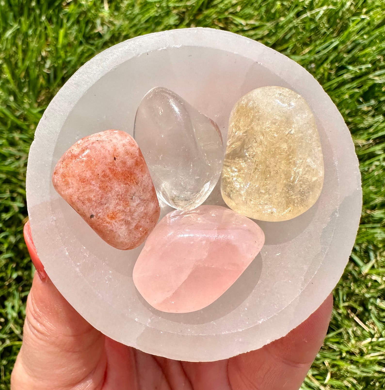 Happiness & Joy Stone Set - Positive Energy Crystal Set - Natural ...