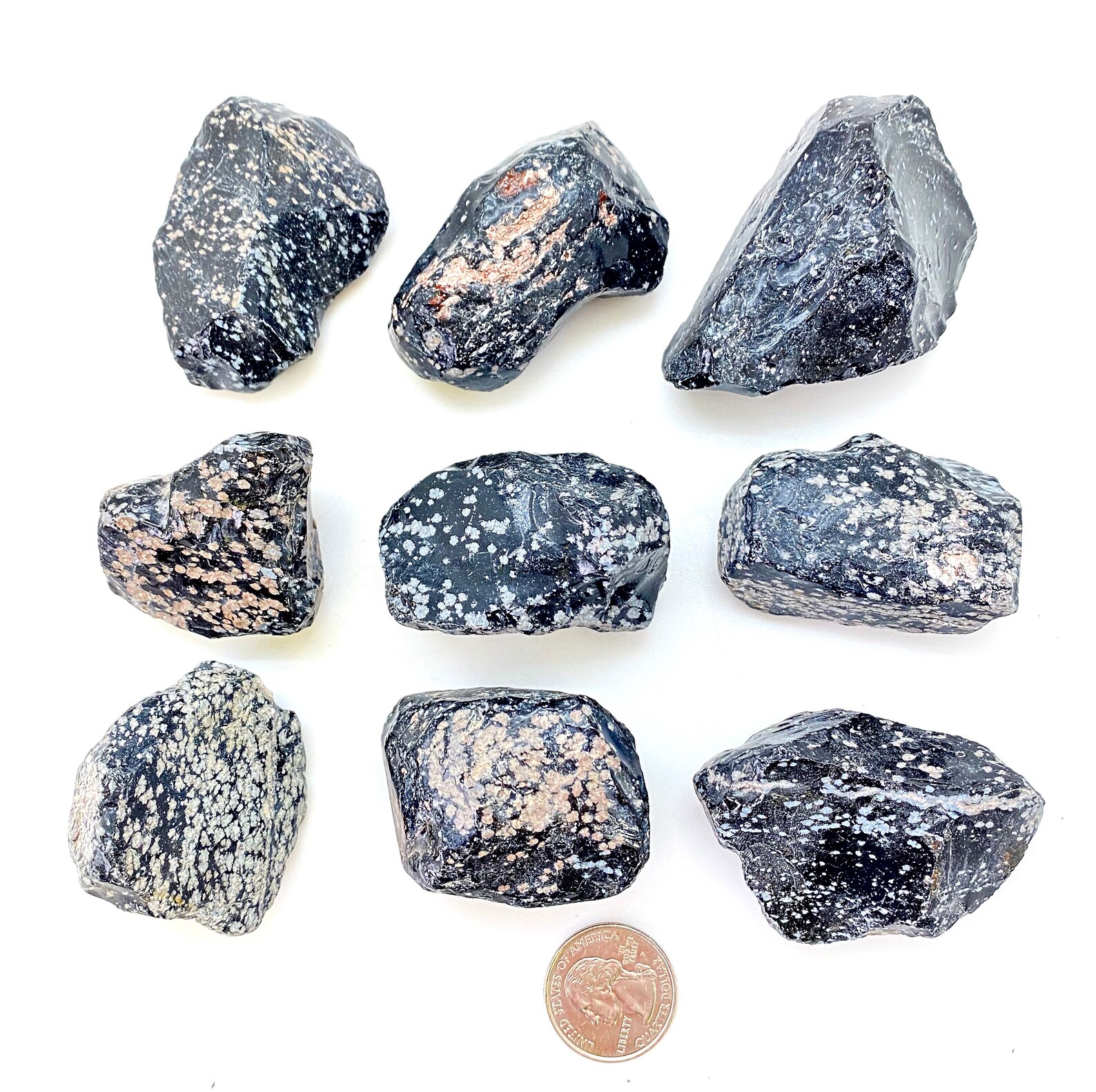 Raw Snowflake Obsidian Crystal 13 Rough - Etsy