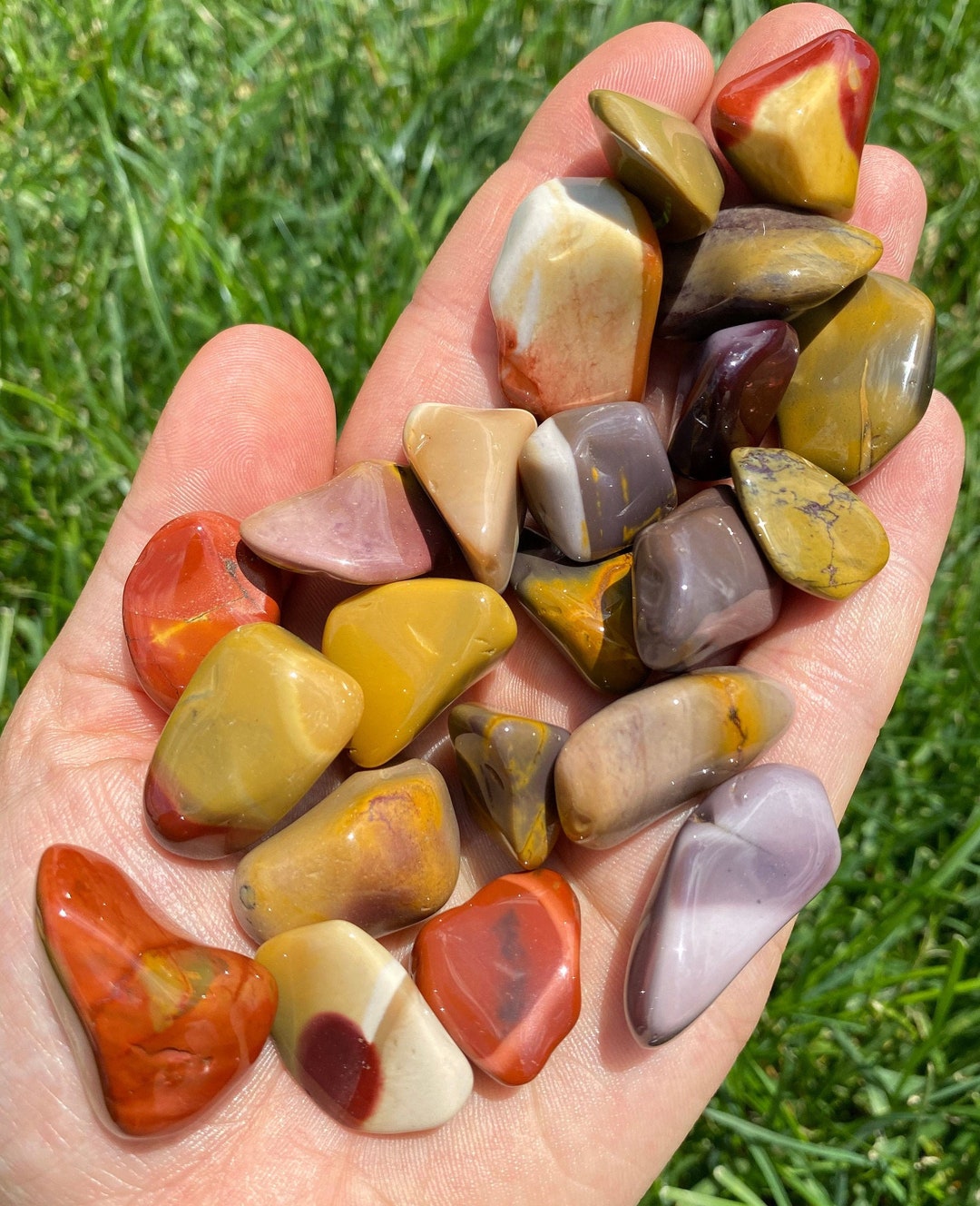 Mookaite Jasper Tumbled Stone - Multiple Sizes Available - Tumbled Mookaite Crystal - Polished ...