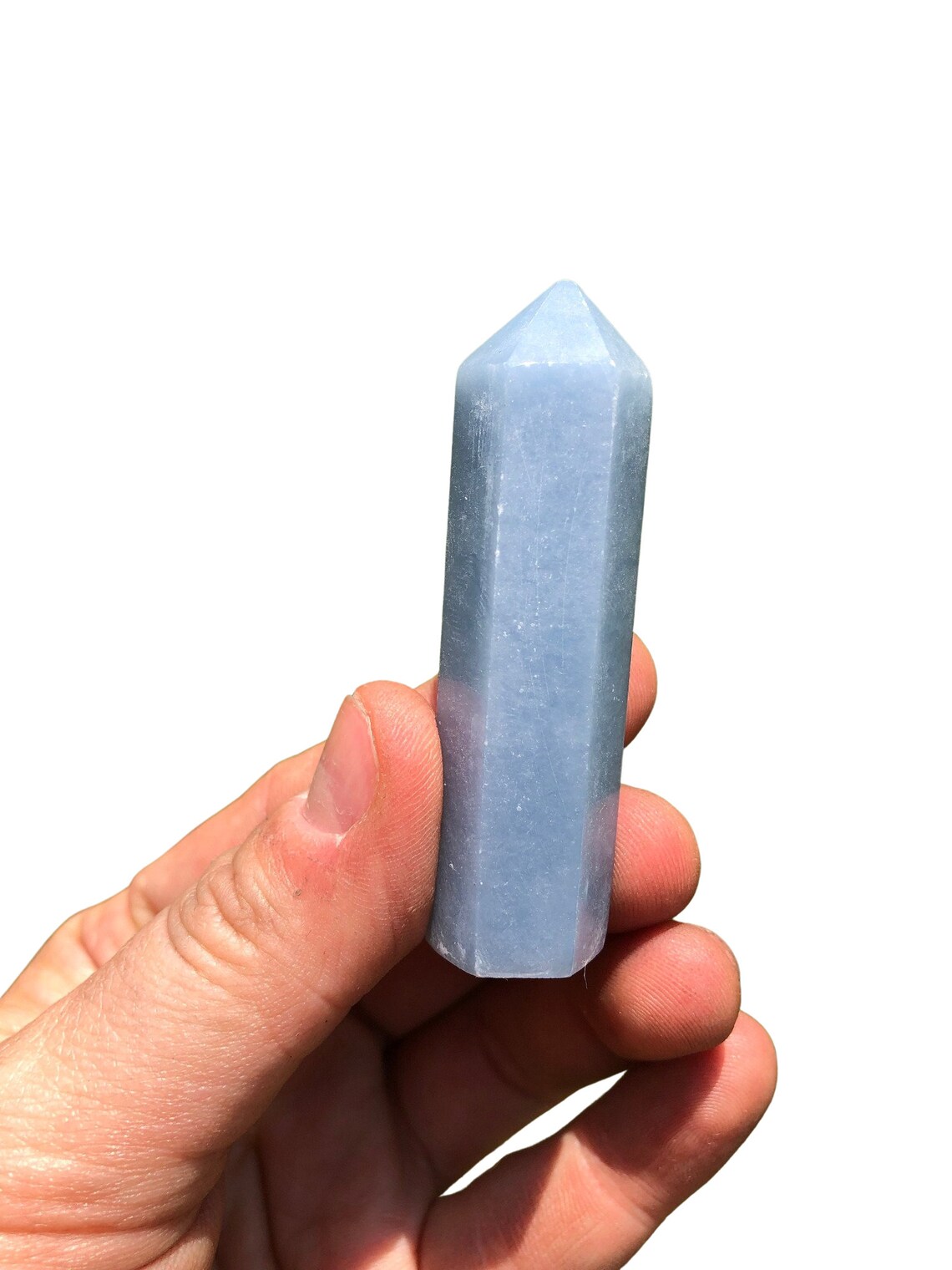 Angelite Point Angelite Stone Point anhydrite From Peru - Etsy