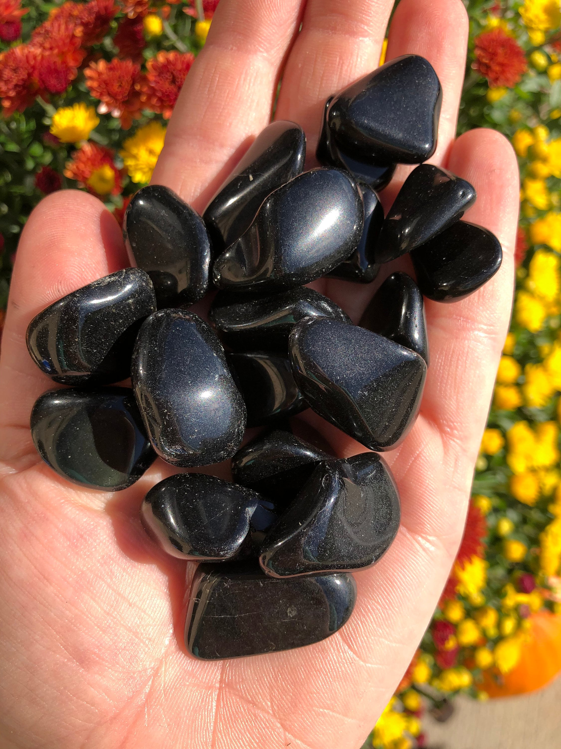 Black Obsidian Tumbled Stone Tumbled Black Obsidian Crystal - Etsy