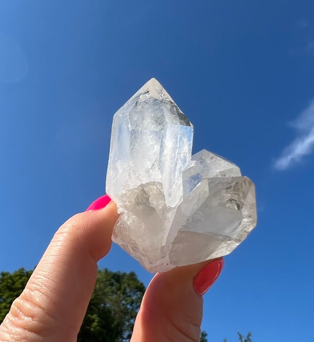 Raw Clear Quartz Point Cluster (.5" - 6") A Grade Clear Quartz Crystal ...