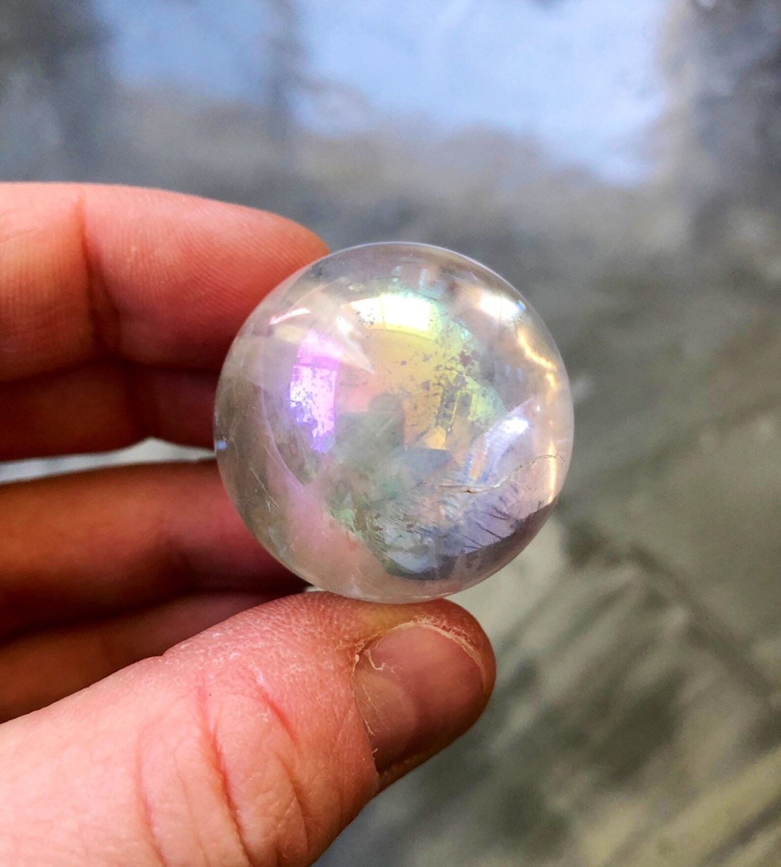 Angel Aura Quartz Sphere Angel Aura Quartz Crystal Sphere | Etsy