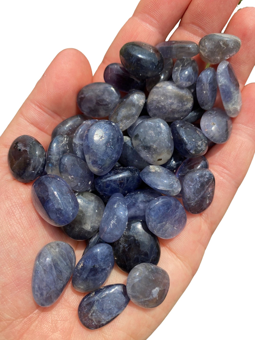 Iolite Tumbled Stone - Grade A - Multiple Sizes Available - Tumbled ...